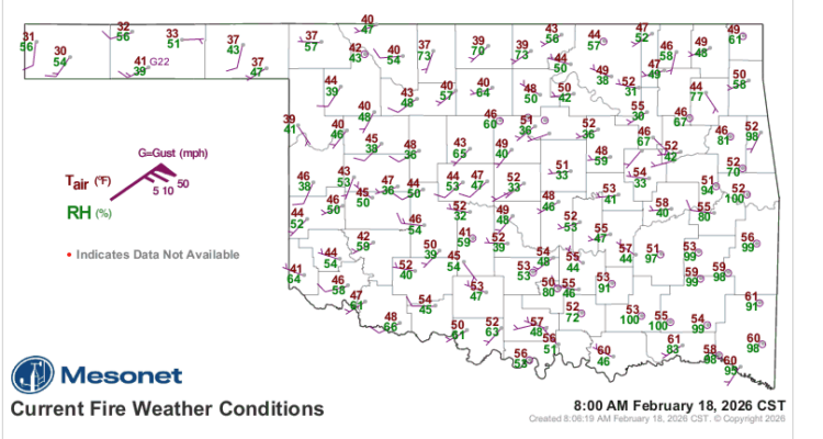 Oklahoma Red Flag Warning: Extreme Fire Behavior Shifts Toward Central ...